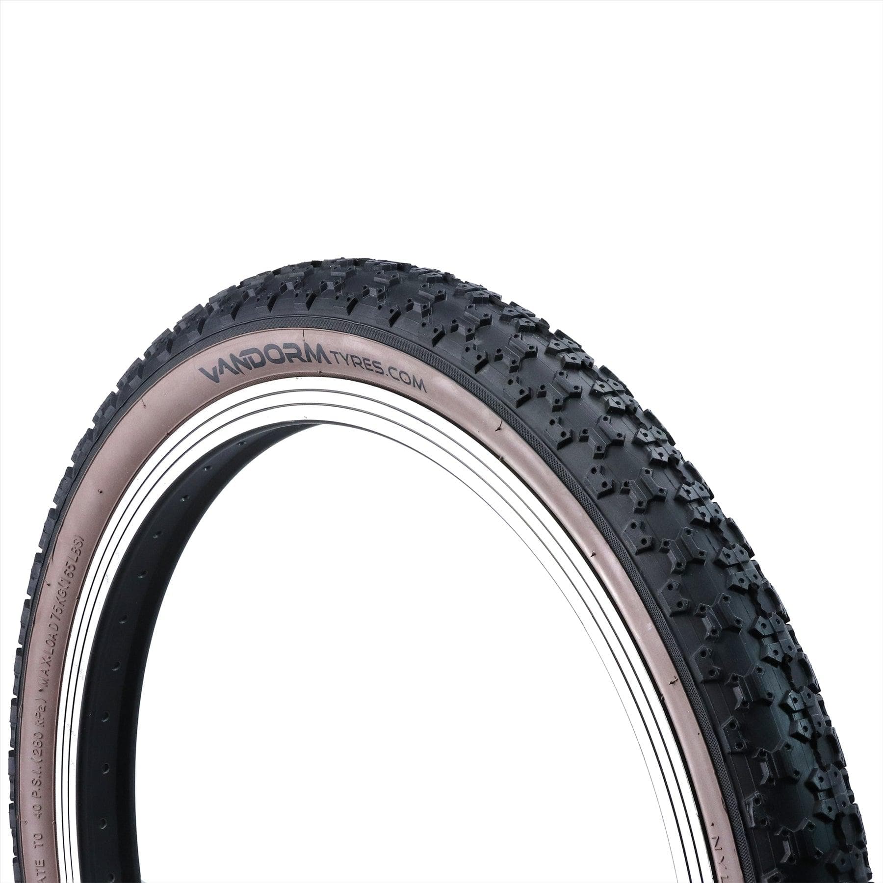 Vandorm Retro Comp 3 20" x 1.95" Kids / BMX Dark Amber Wall Tyre ...