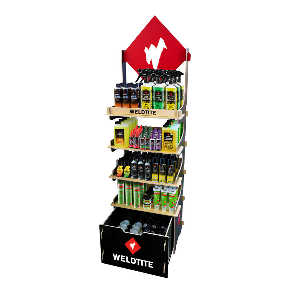 Weldtite Shop Stand Stock Pack - All-Weather 63x200x41cm – BikeParts.co.uk