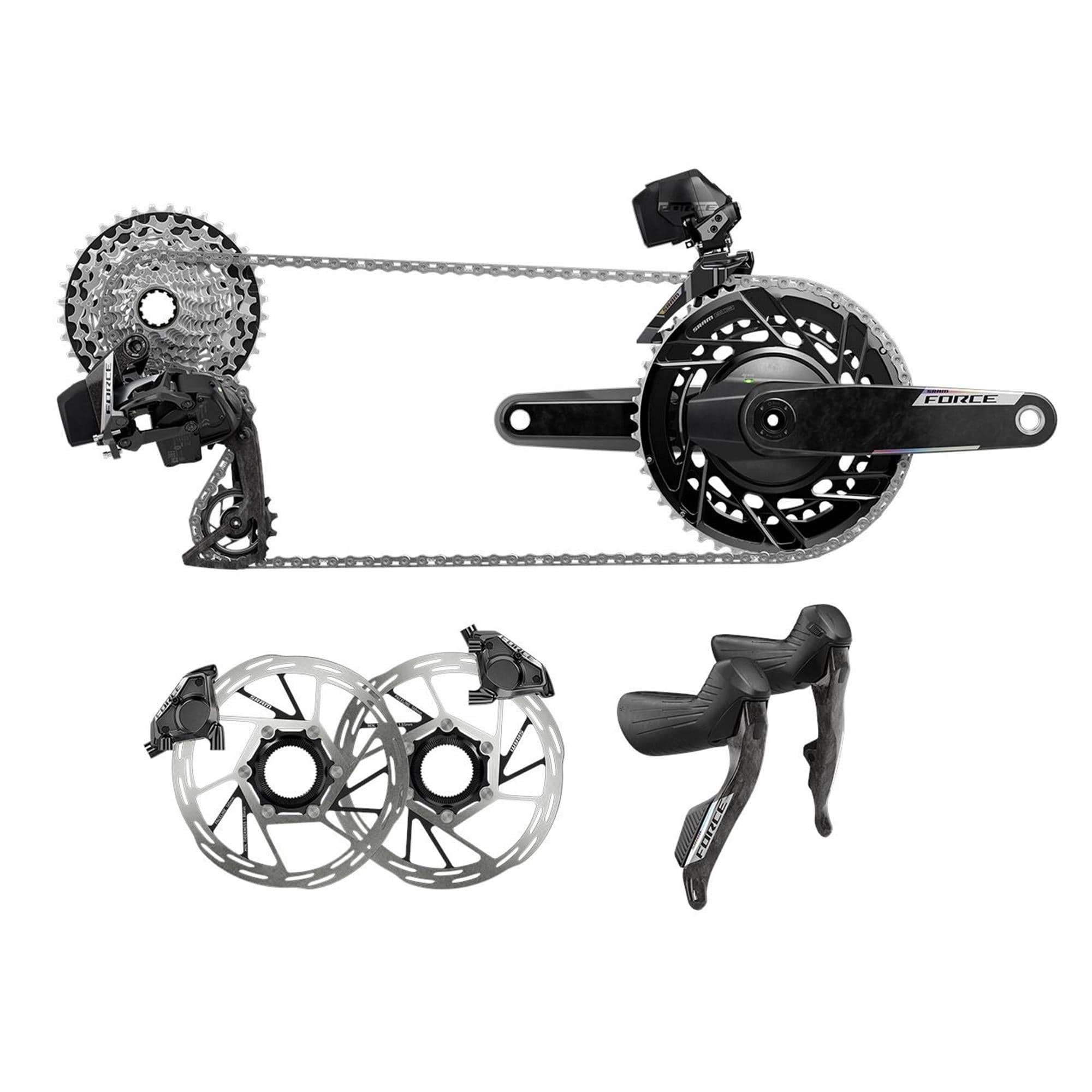 SRAM Force AXS 2X E1 Electronic Hrd Groupset: – BikeParts.co.uk