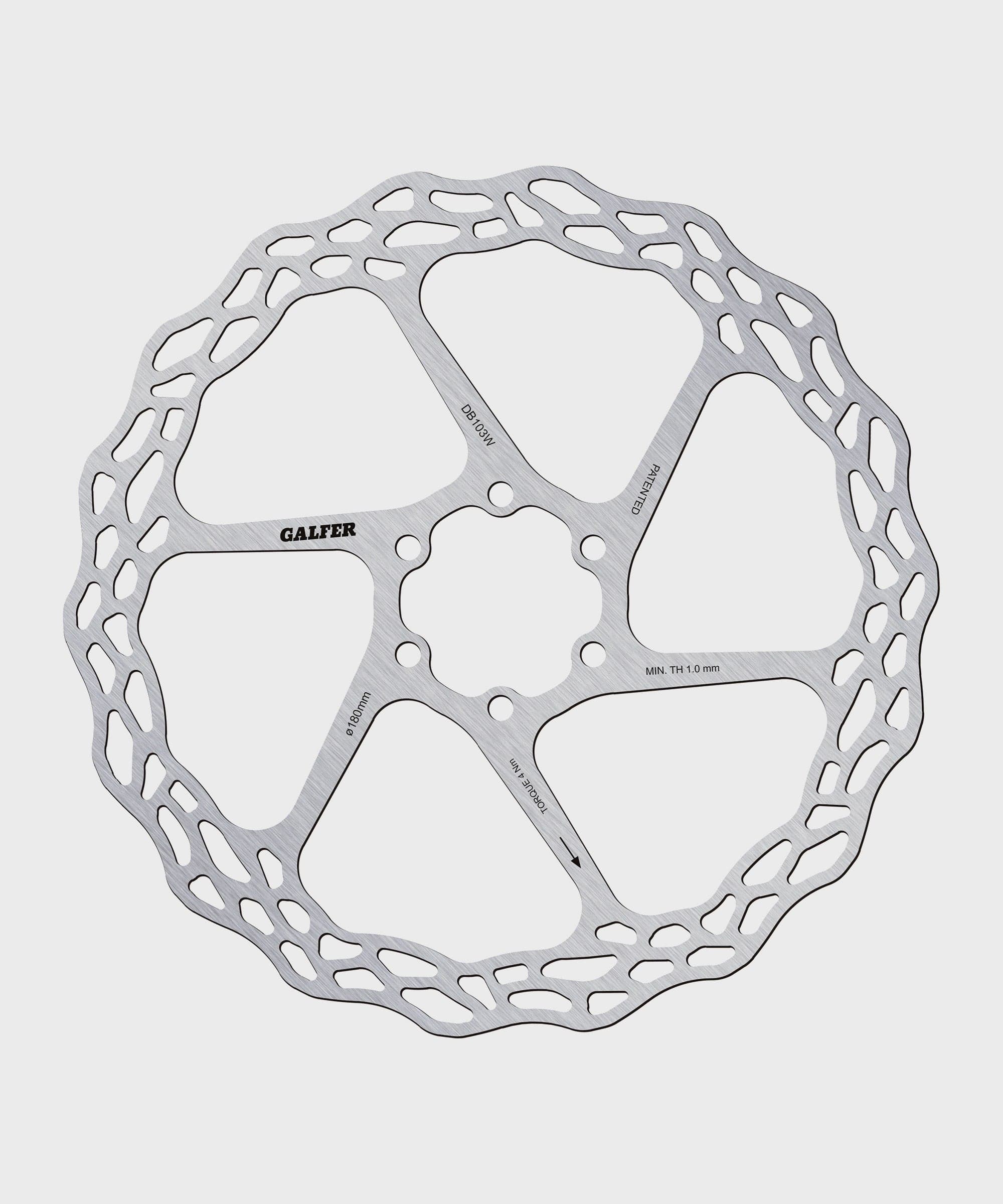 Galfer Wave Road Disc Rotor - 6 Bolt - 180 x 1.8mm (Road/Light MTB ...