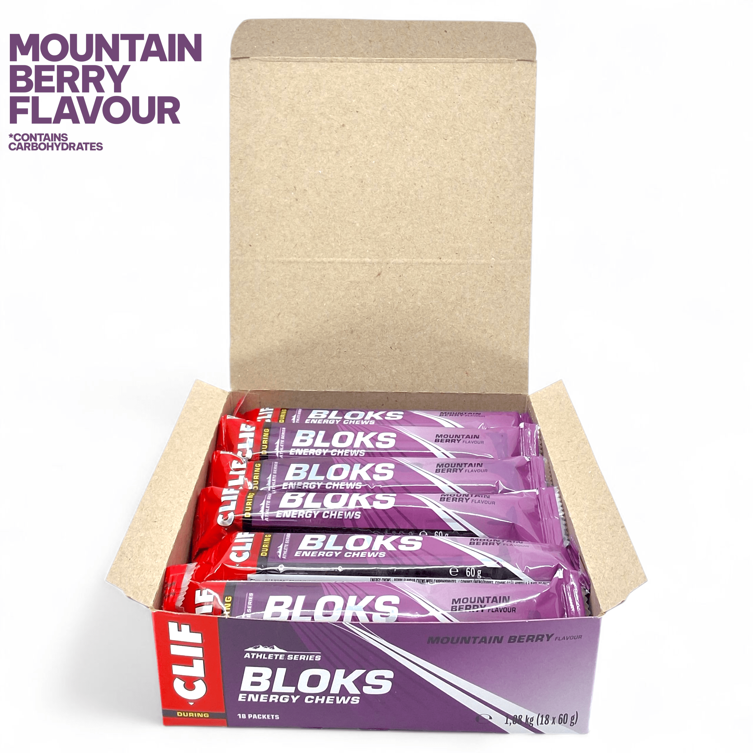 Clif Blok Energy Chews Mountain Berry 18 Pack – BikeParts.co.uk