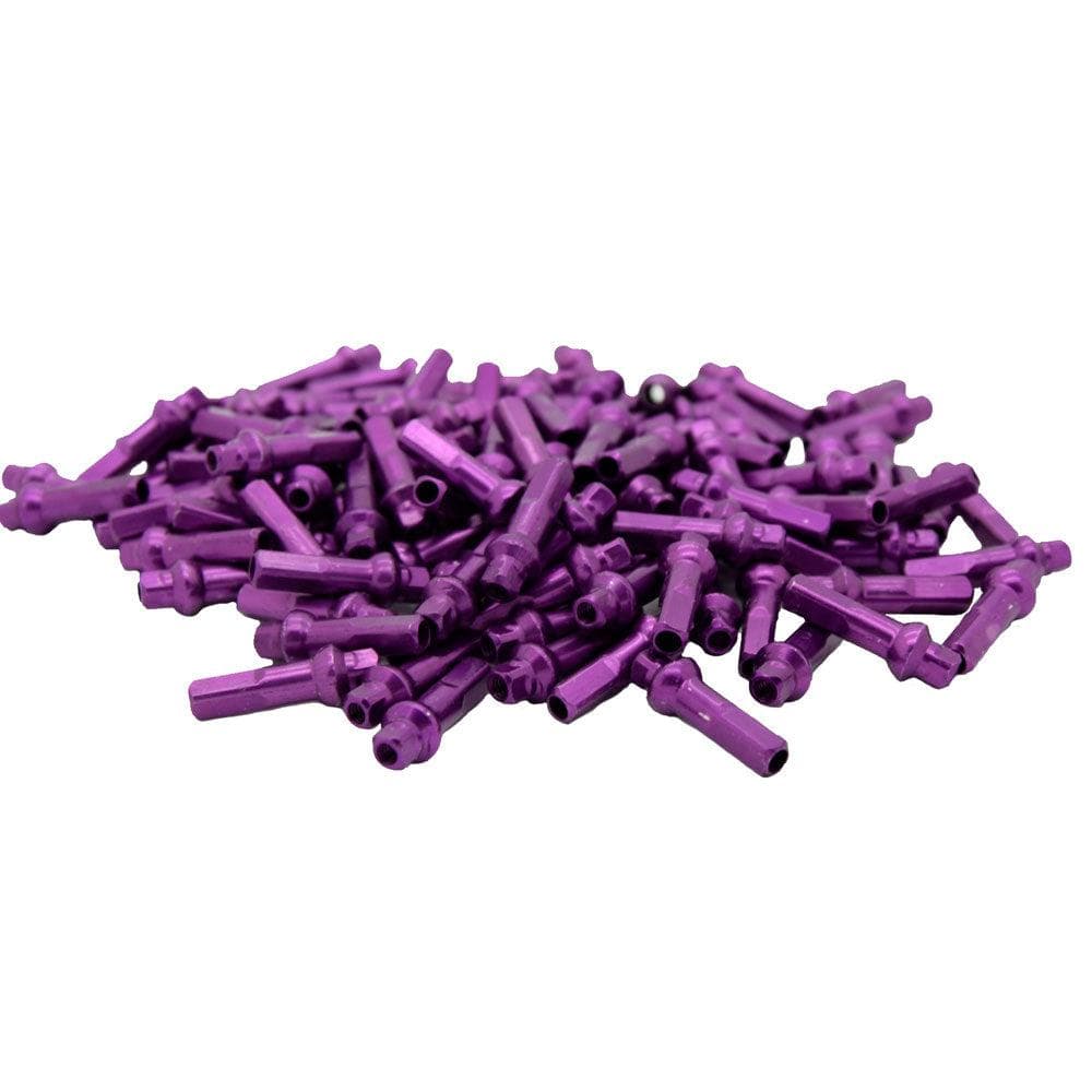 Sapim Double Square Alu Nipples 18mm Purple (100 pcs) – BikeParts.co.uk